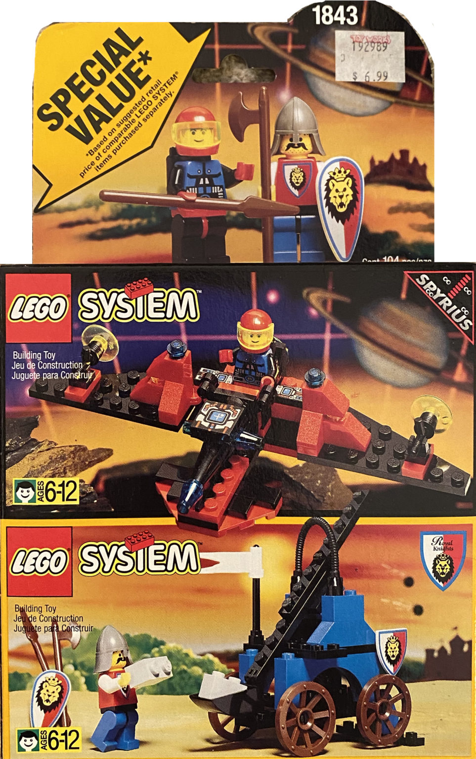 1843: Space/Castle Value Pack - Back of the Box Builds