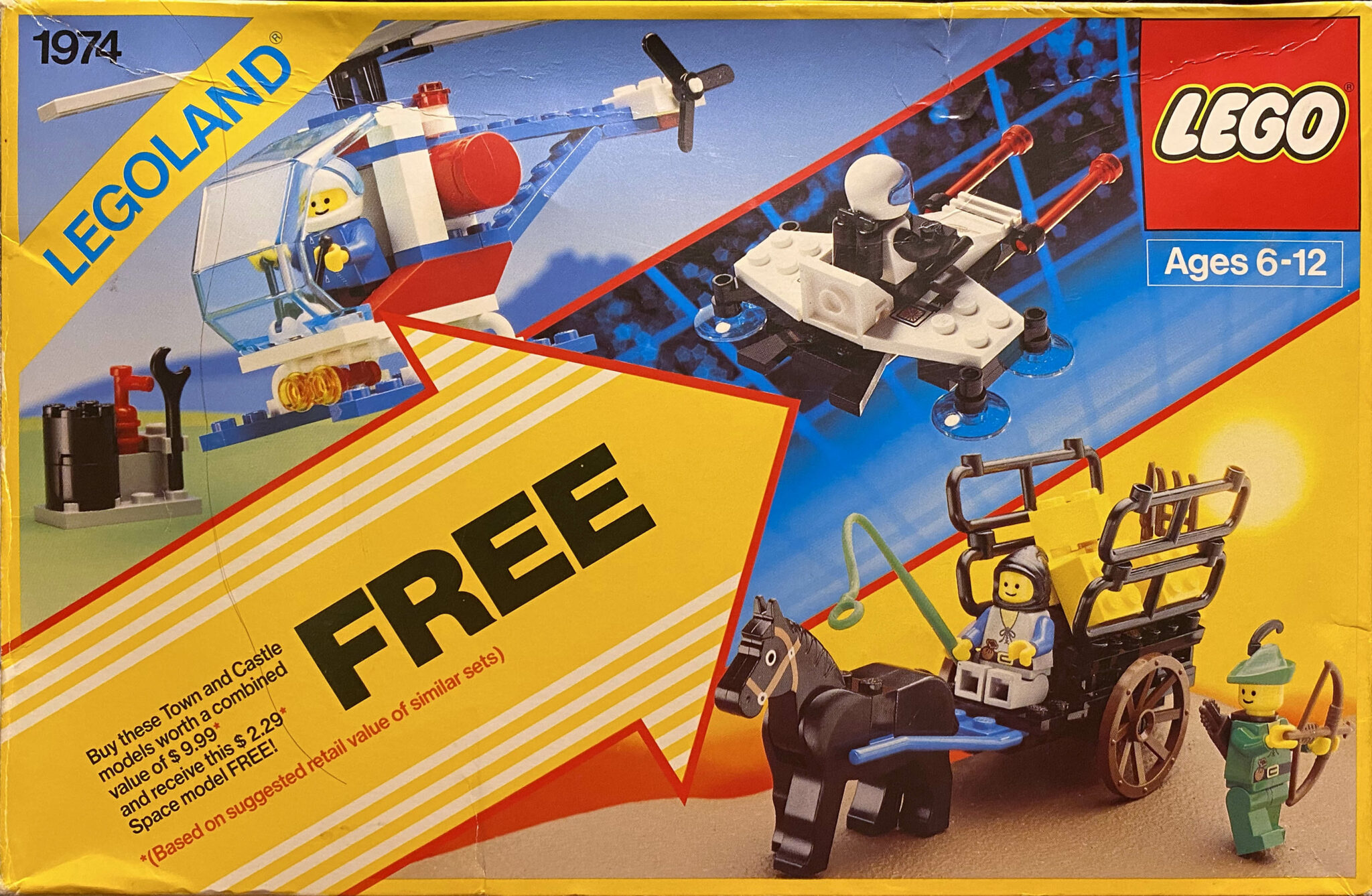 1974: Legoland Triple Pack - Back of the Box Builds